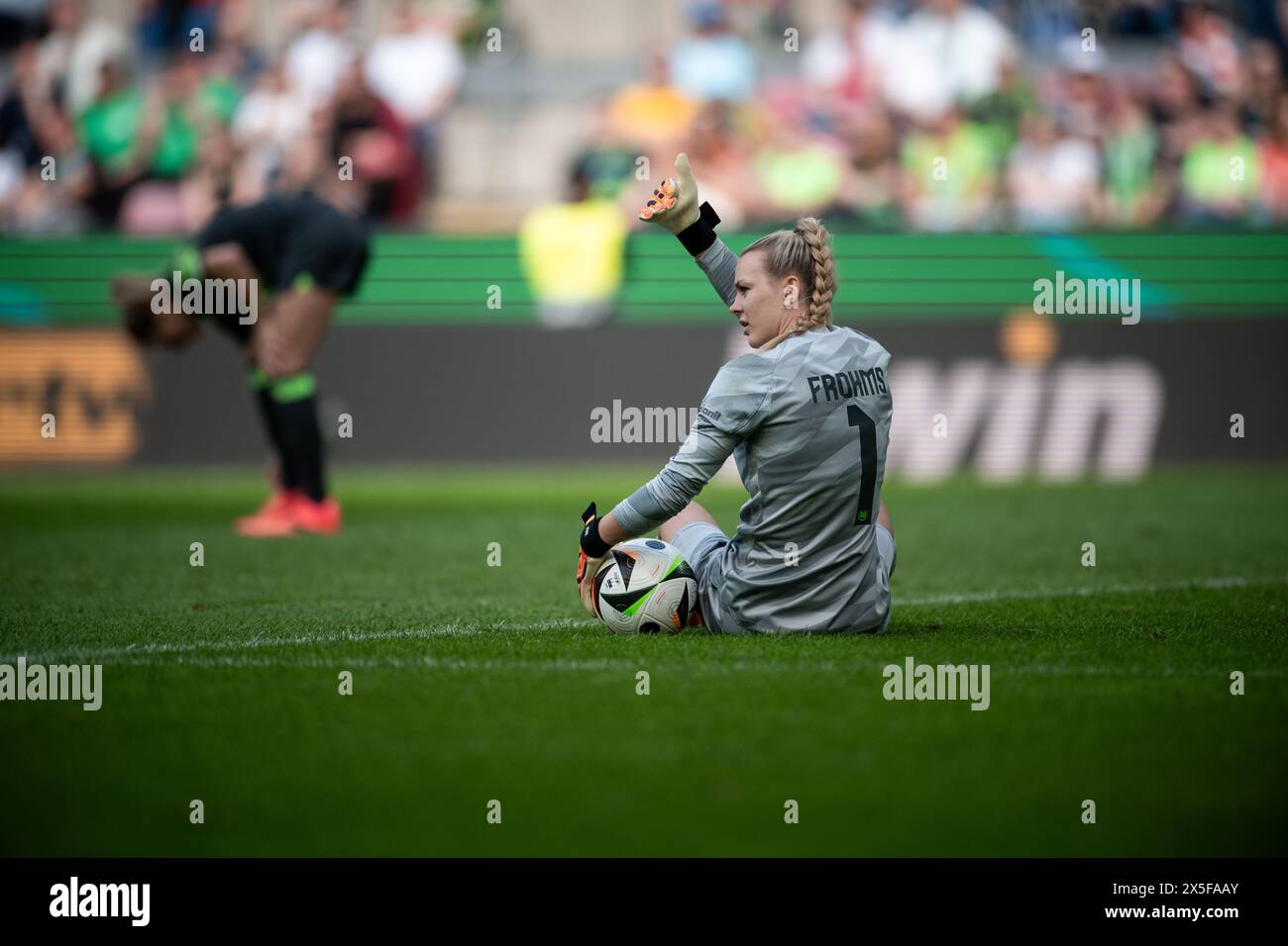 Cologne, Germany. 09th May, 2024. Soccer, Women: DFB Cup, VfL Wolfsburg ...