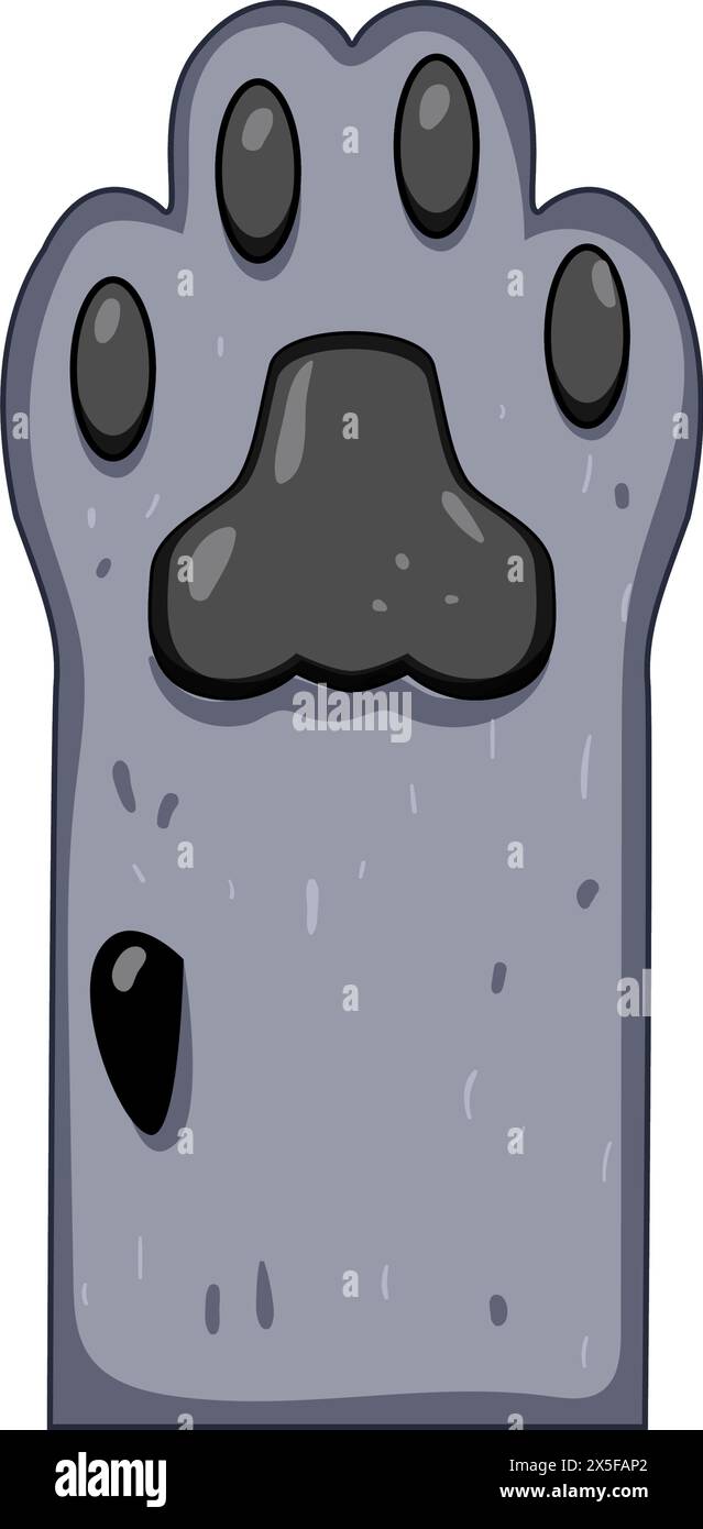 puppy cat paw cartoon vector illustration Stock Vector Image & Art - Alamy