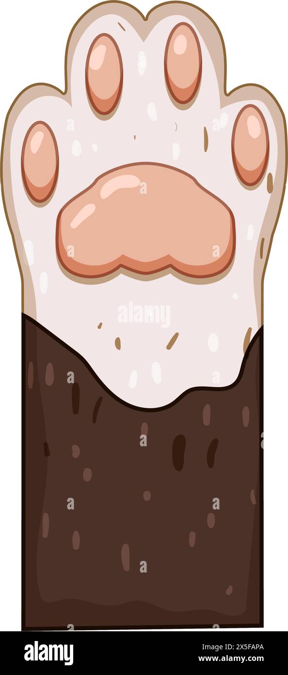 silhouette cat paw cartoon vector illustration Stock Vector Image & Art ...