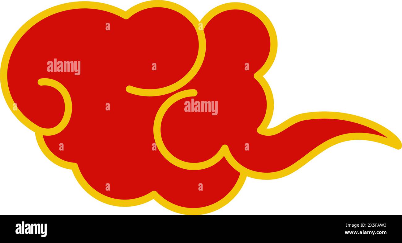 japanese chinese cloud cartoon vector illustration Stock Vector Image ...