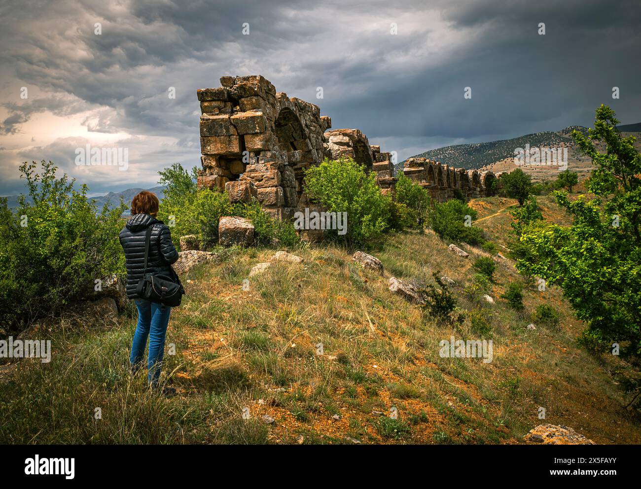 Aqueducts of the ancient city of Psidia Stock Photo - Alamy