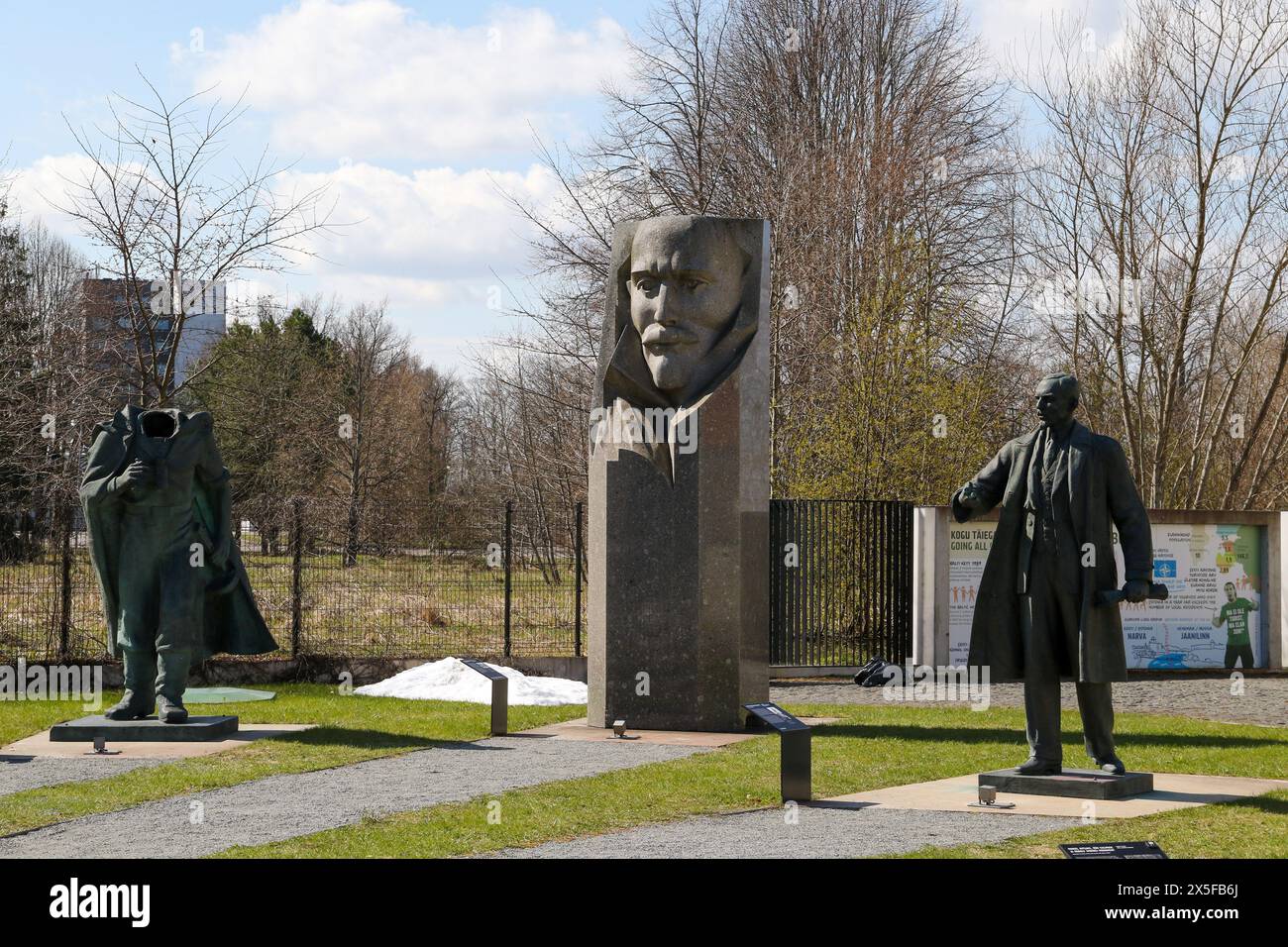 Tallin, Estonia - April 27 2024: Soviet union statues displayed in ...