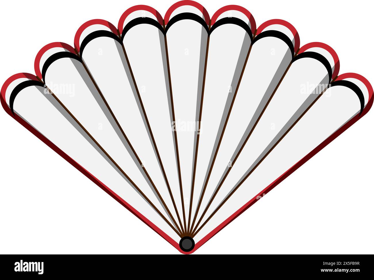 year chinese fan cartoon vector illustration Stock Vector Image & Art ...