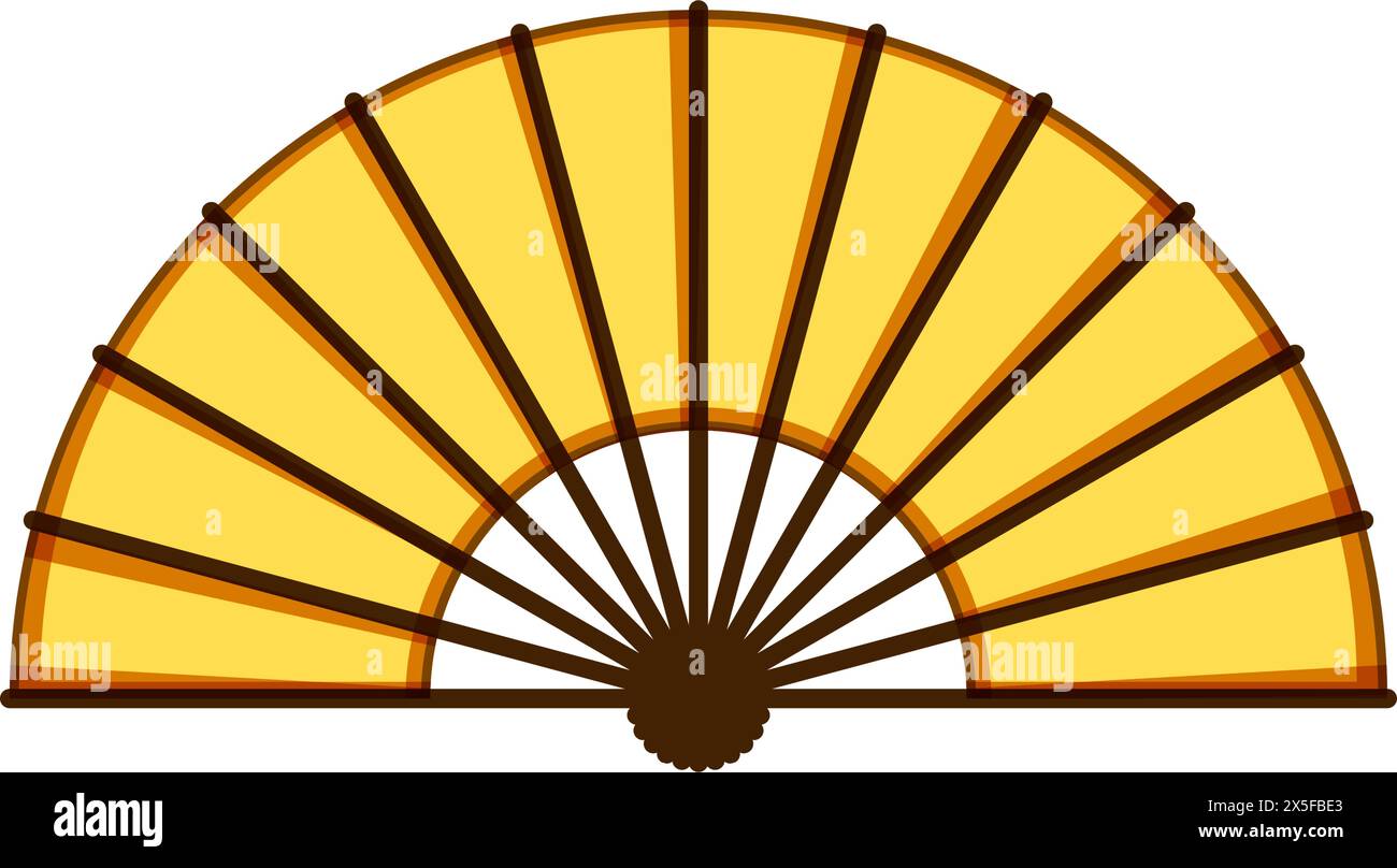 paper chinese fan cartoon vector illustration Stock Vector Image & Art ...