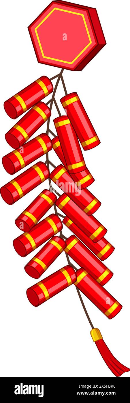 money chinese firecracker cartoon vector illustration Stock Vector ...