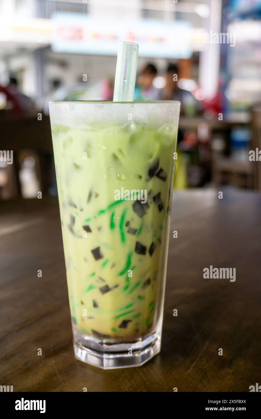 Close up of glass of Ice Cendol Stock Photo - Alamy