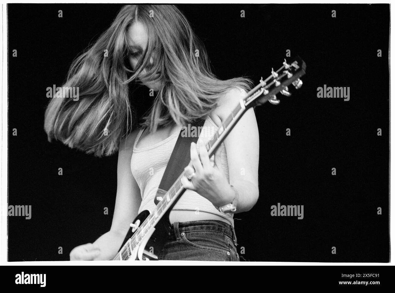 THE DONNAS, YOUNG, READING FESTIVAL, 1999: Guitarist Allison Robertson ...