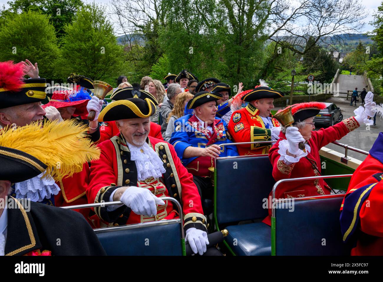 Town criers smile (bellmen & bellwomen in colourful braided crier's ...