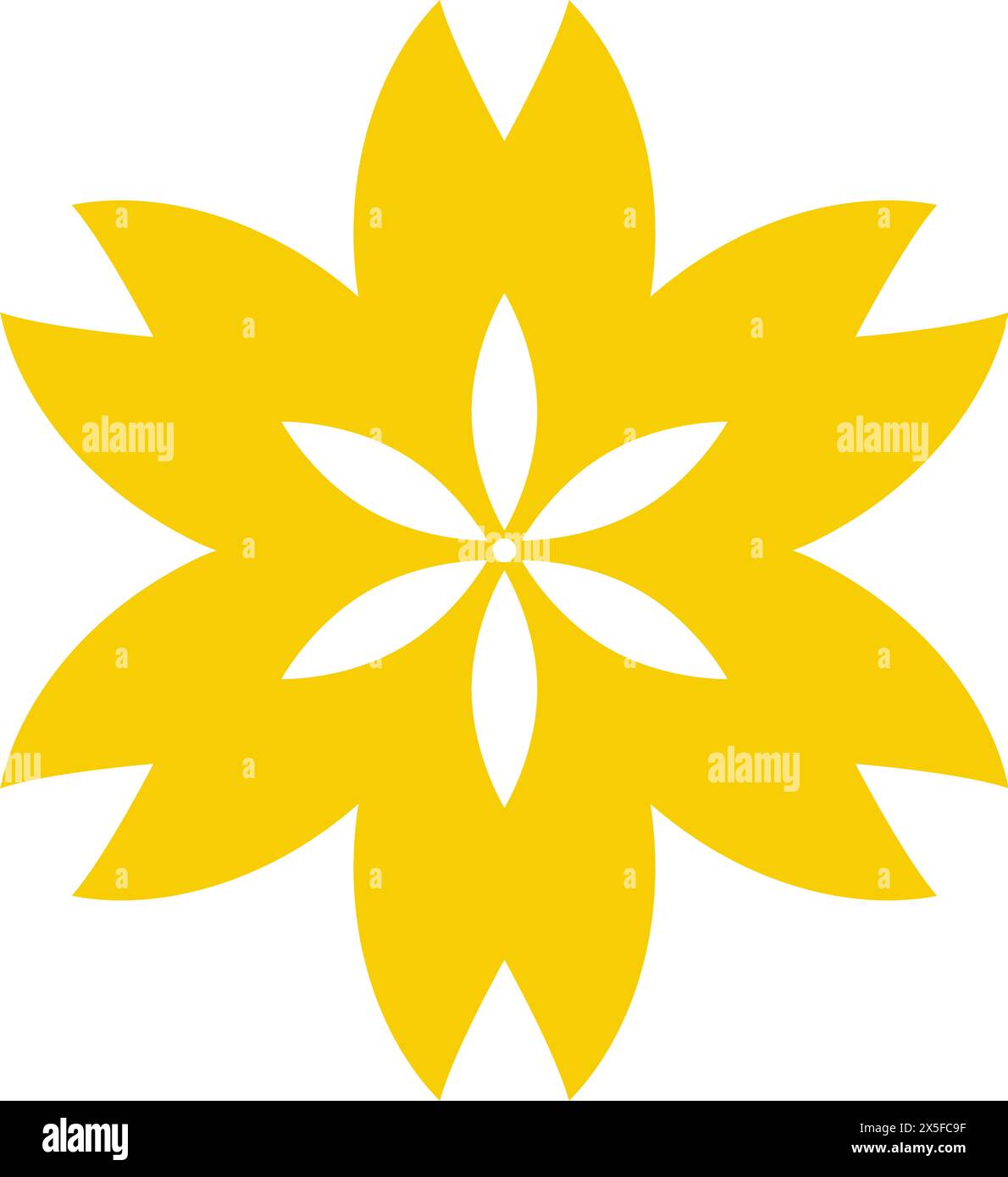 red chinese flower cartoon vector illustration Stock Vector Image & Art ...