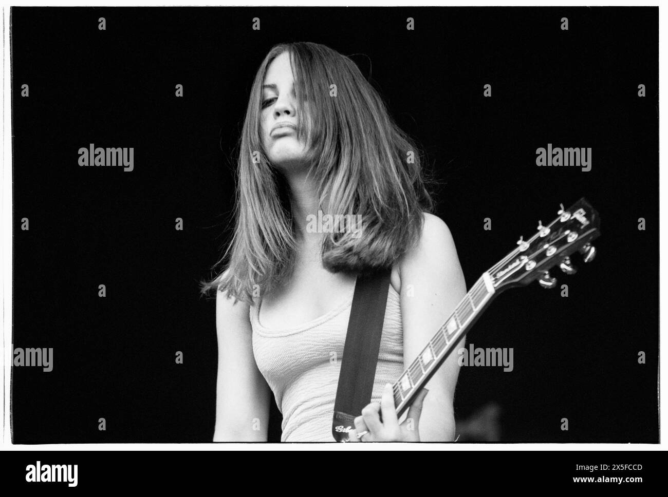 THE DONNAS, YOUNG, READING FESTIVAL, 1999: Guitarist Allison Robertson ...
