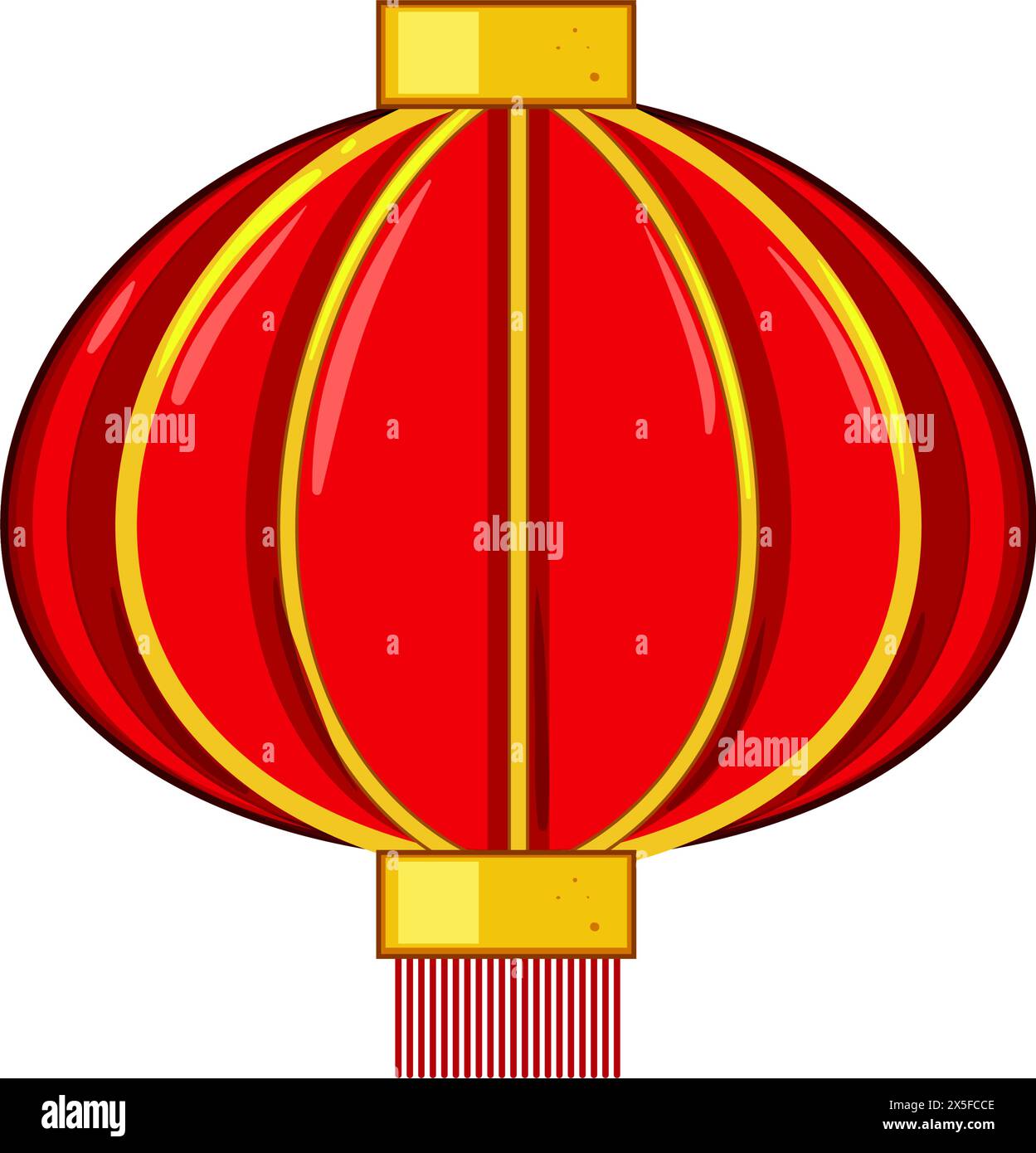 gold chinese lamp cartoon vector illustration Stock Vector Image & Art ...