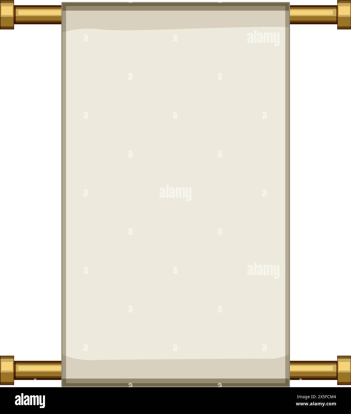 gold chinese scroll cartoon vector illustration Stock Vector Image ...