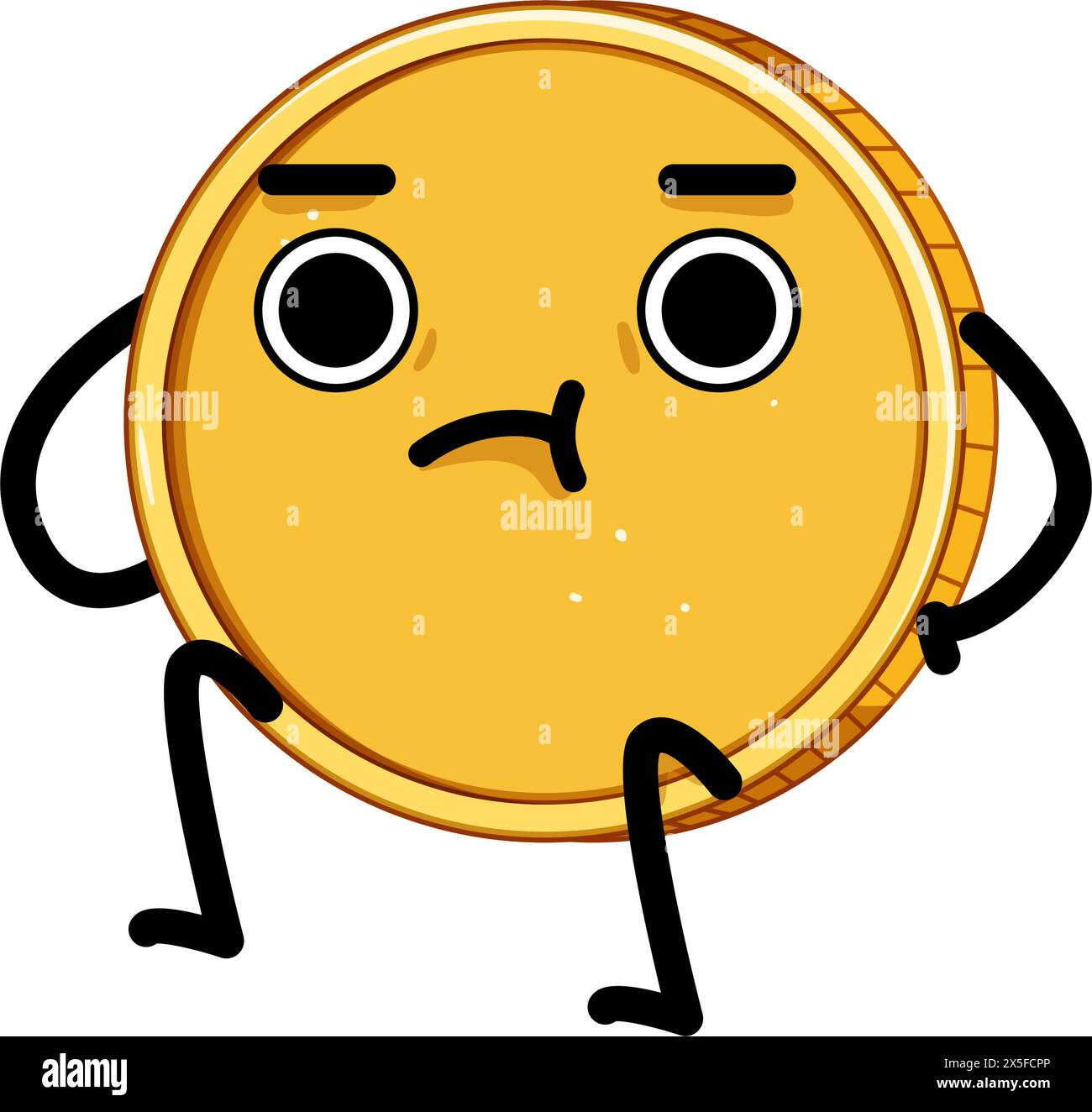 bit coin character cartoon vector illustration Stock Vector Image & Art ...