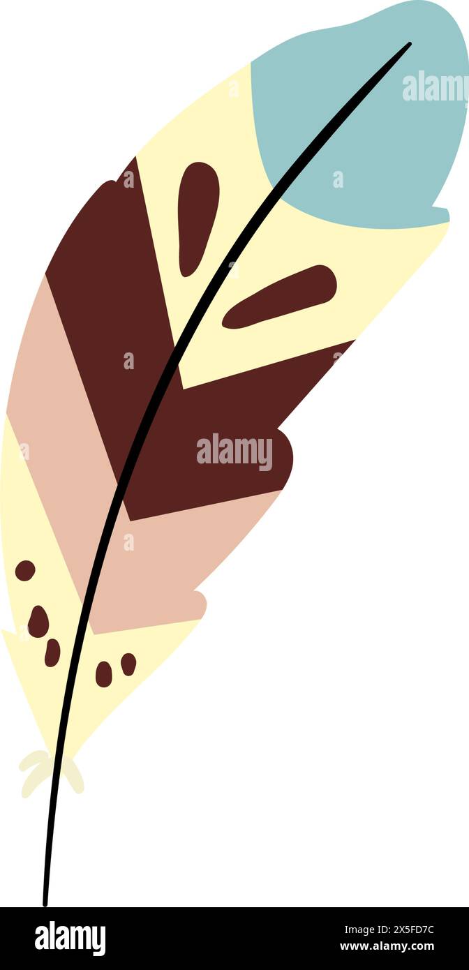 parrot feather exotic bird cartoon vector illustration Stock Vector ...