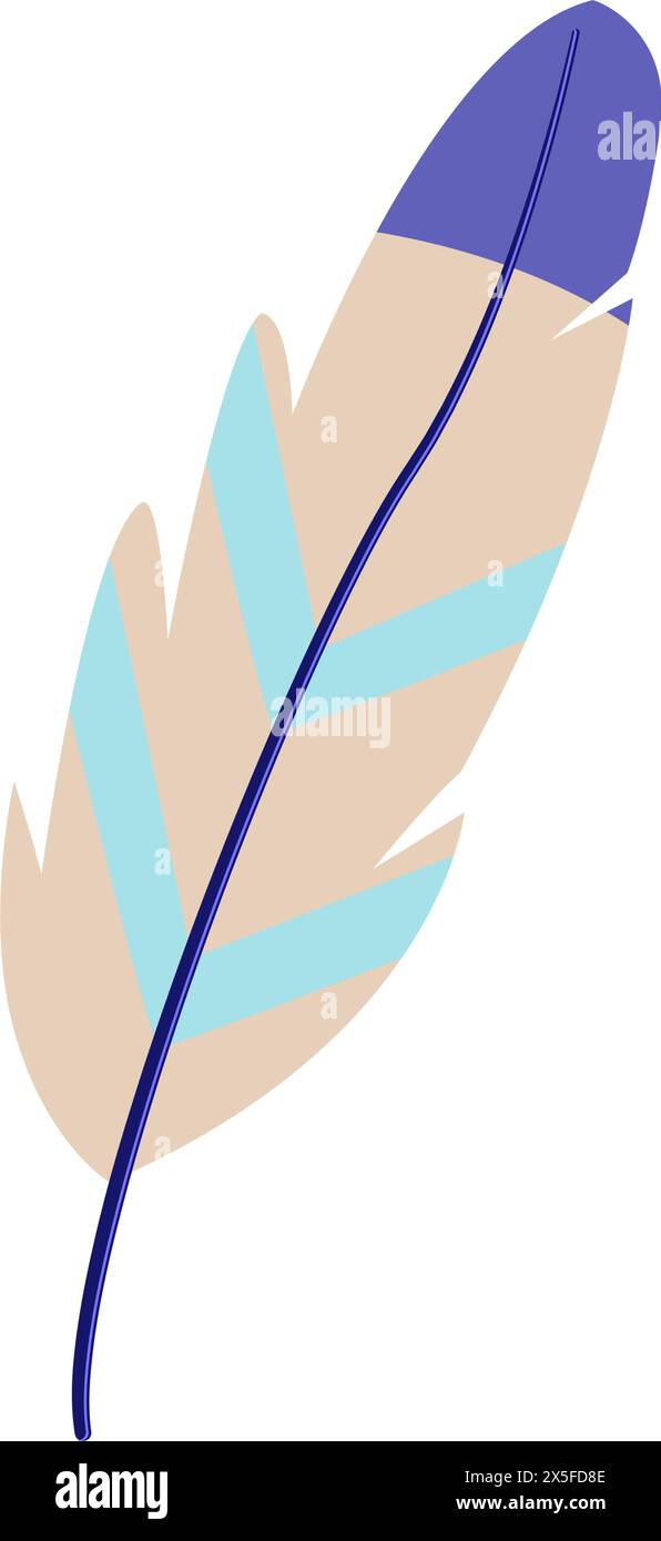 blue feather exotic bird cartoon vector illustration Stock Vector Image ...