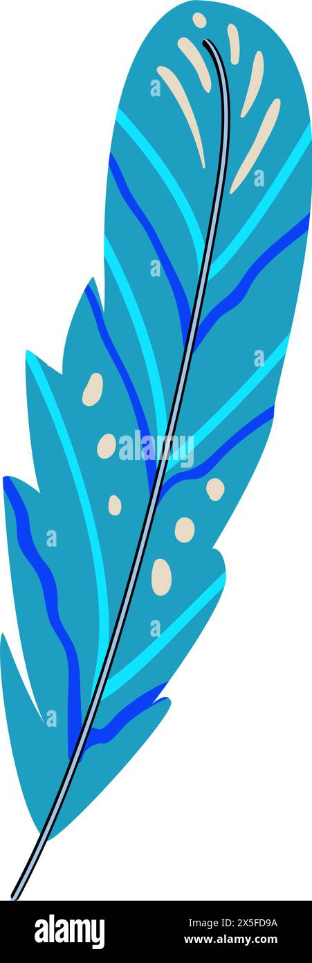 wing feather exotic bird cartoon vector illustration Stock Vector Image ...