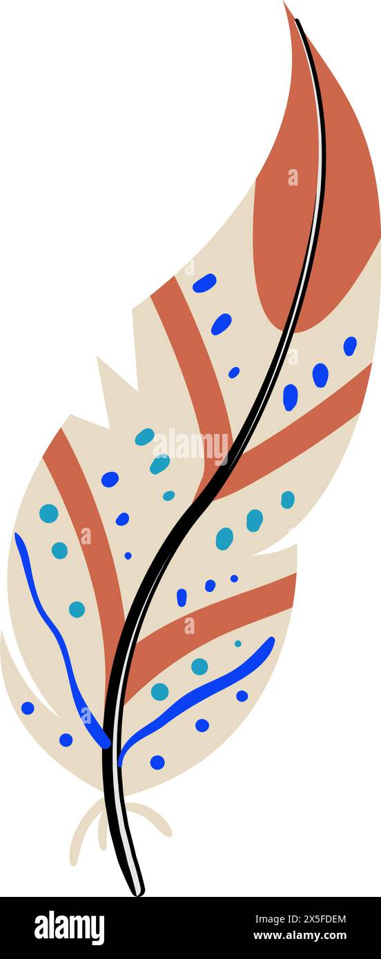 nature feather exotic bird cartoon vector illustration Stock Vector ...