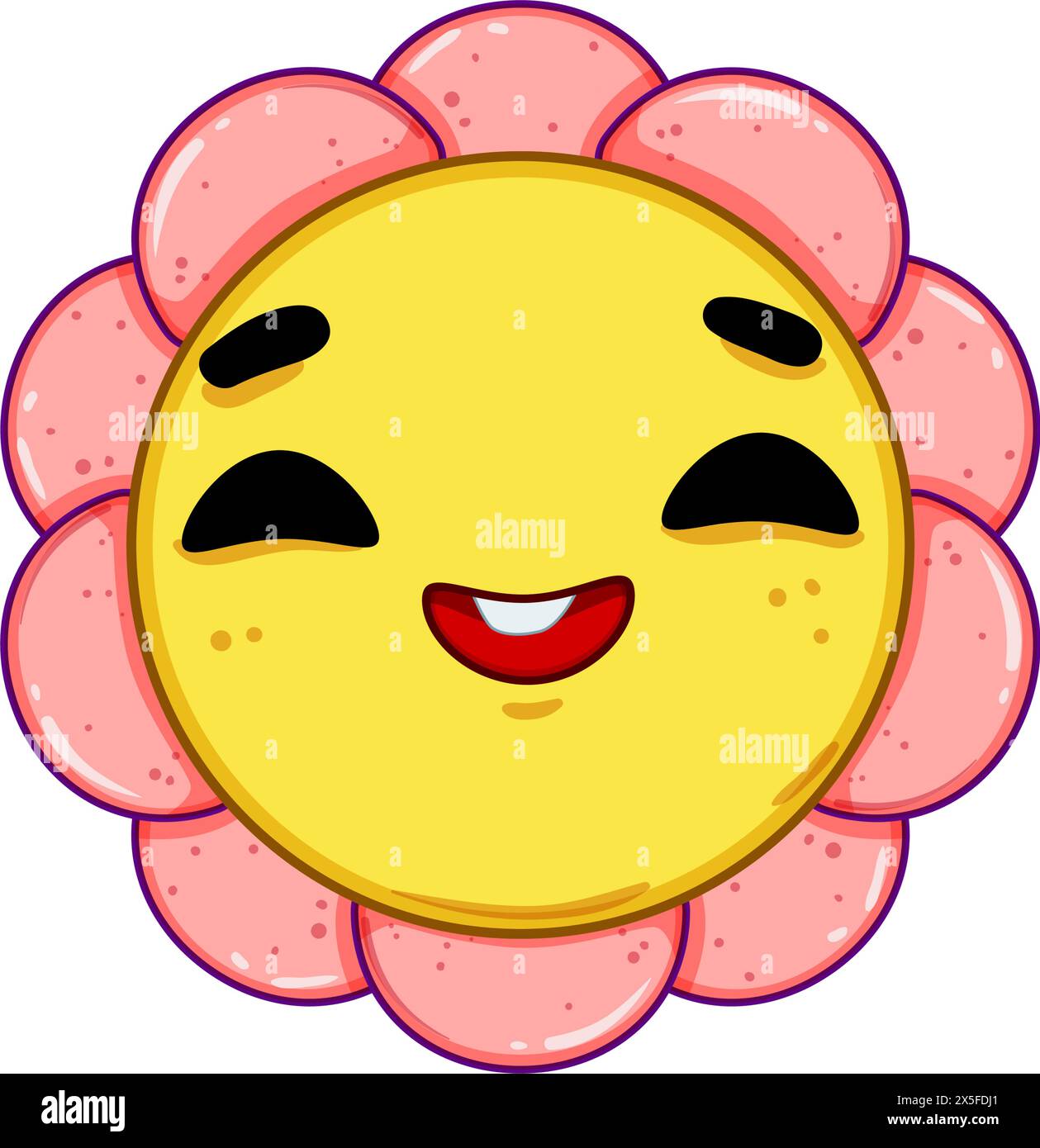 comic flower character cartoon vector illustration Stock Vector Image ...