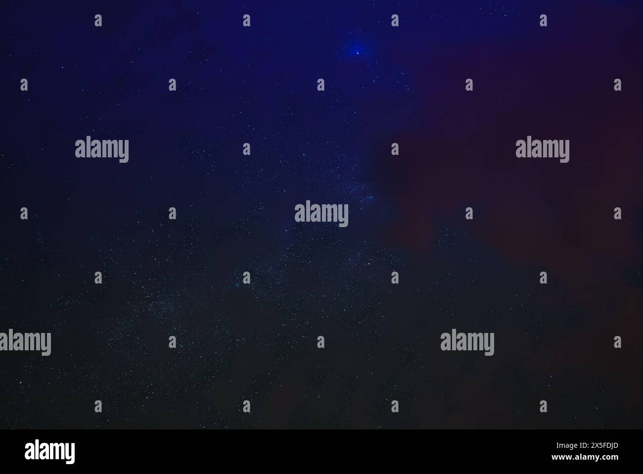 Starry Night Sky Overlook, Deep Blue Hue Showing Celestial Beauty Stock ...