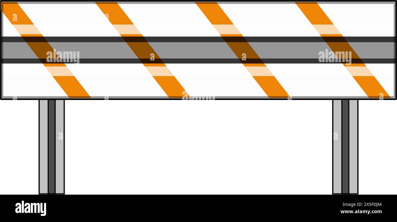 barrier guard rails cartoon vector illustration Stock Vector Image & Art - Alamy