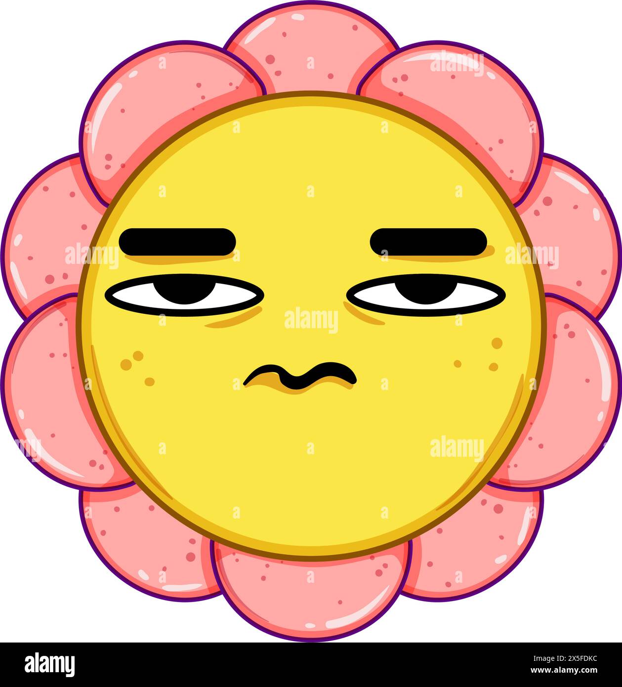 spring flower character cartoon vector illustration Stock Vector Image ...