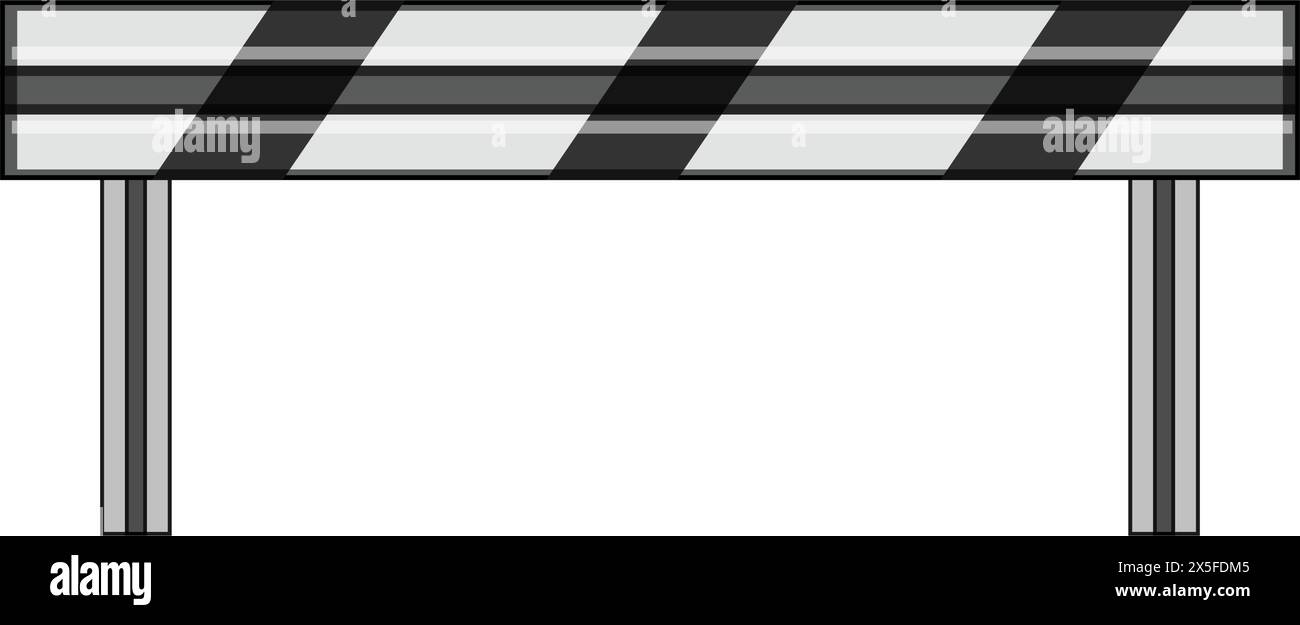 crash guard rails cartoon vector illustration Stock Vector Image & Art ...