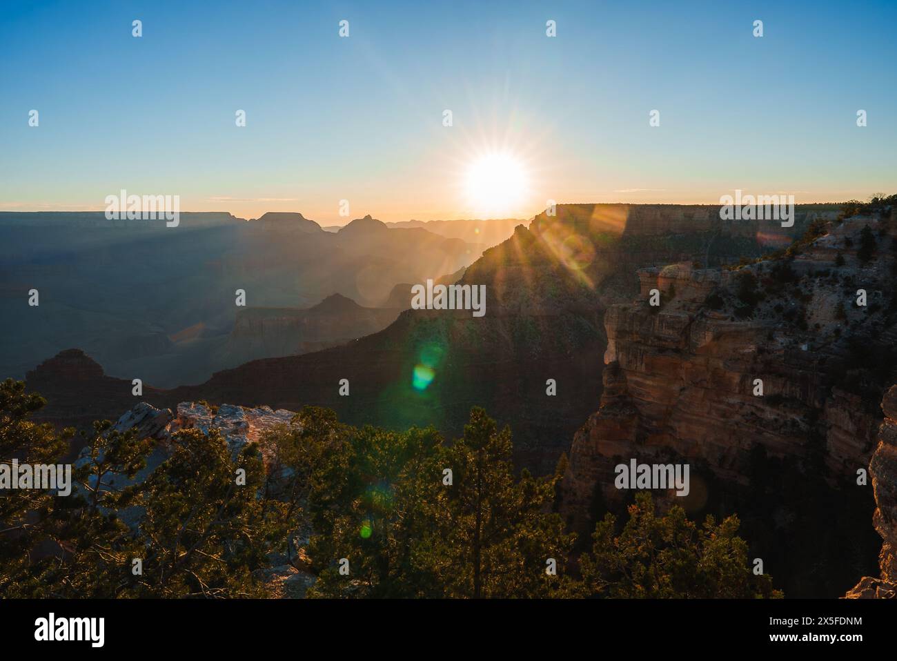 Breathtaking Canyon Sunrise or Sunset View, Grand Canyon or Area Nature ...