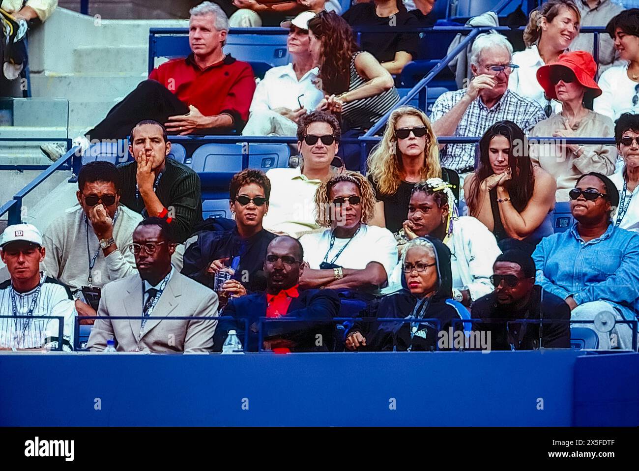 Serena Williams and mother Oracene Price watching Venus Williams (USA ...