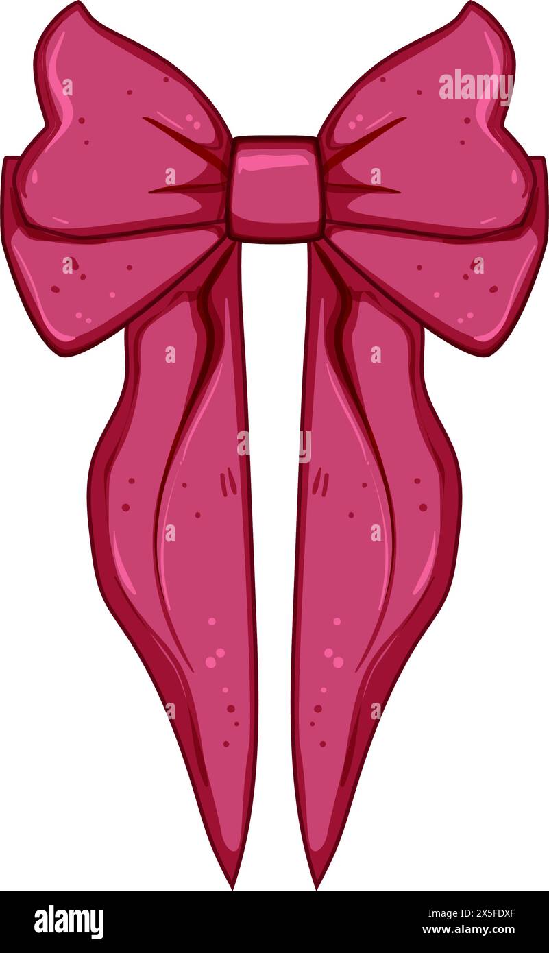 satin hair ribbon cartoon vector illustration Stock Vector Image & Art ...