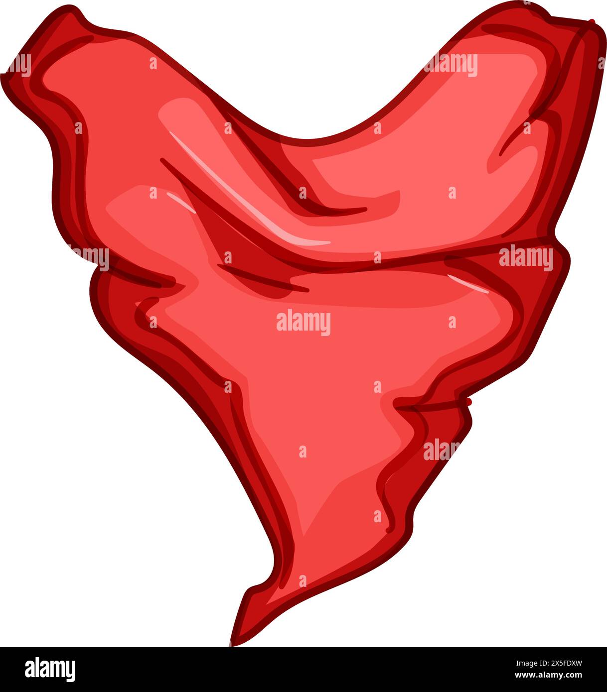 red handkerchief wild west cartoon vector illustration Stock Vector ...