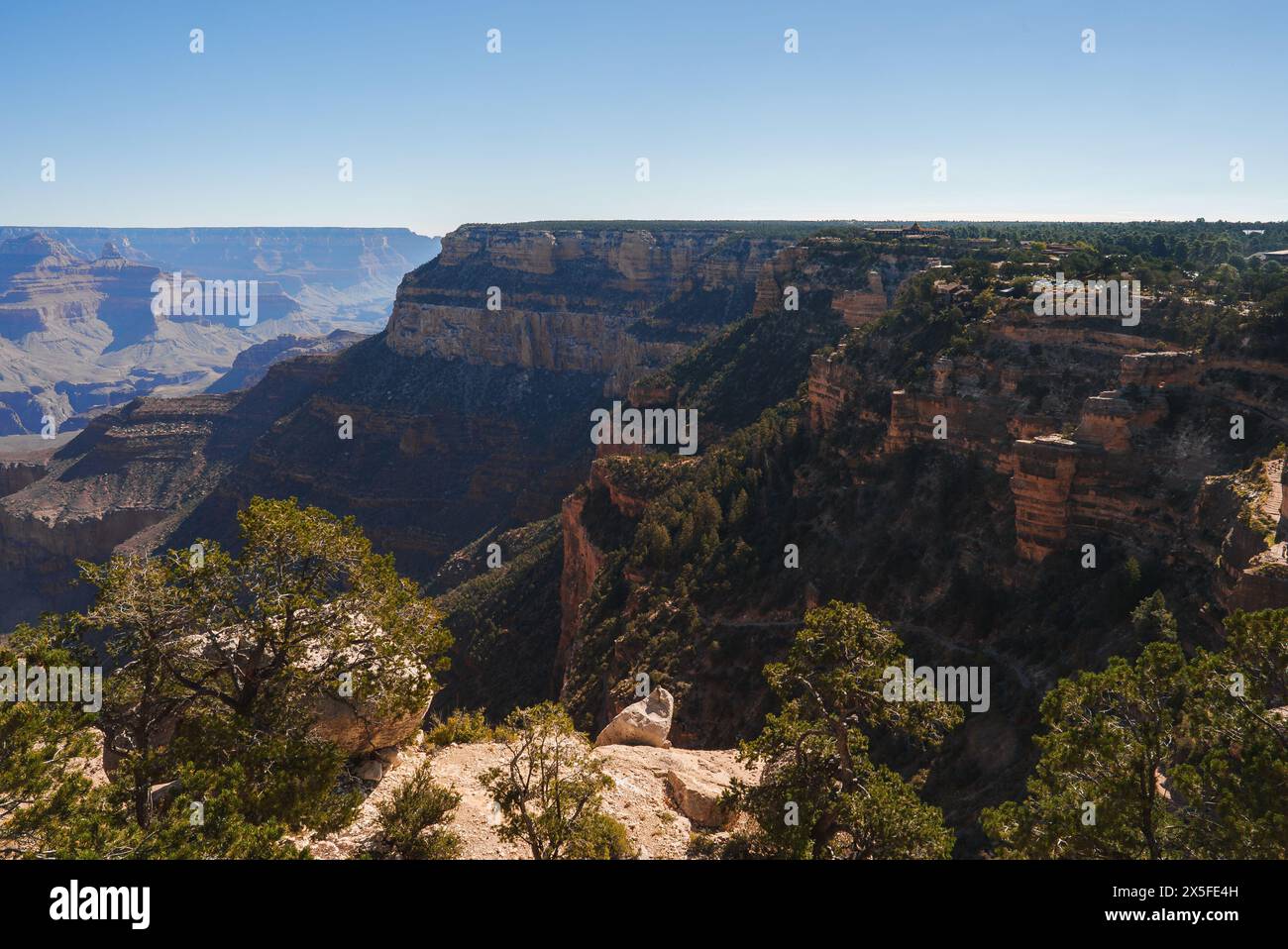 Panoramic View Grand Canyon Layers, Plateaus and Cliffs, Arizona Stock ...
