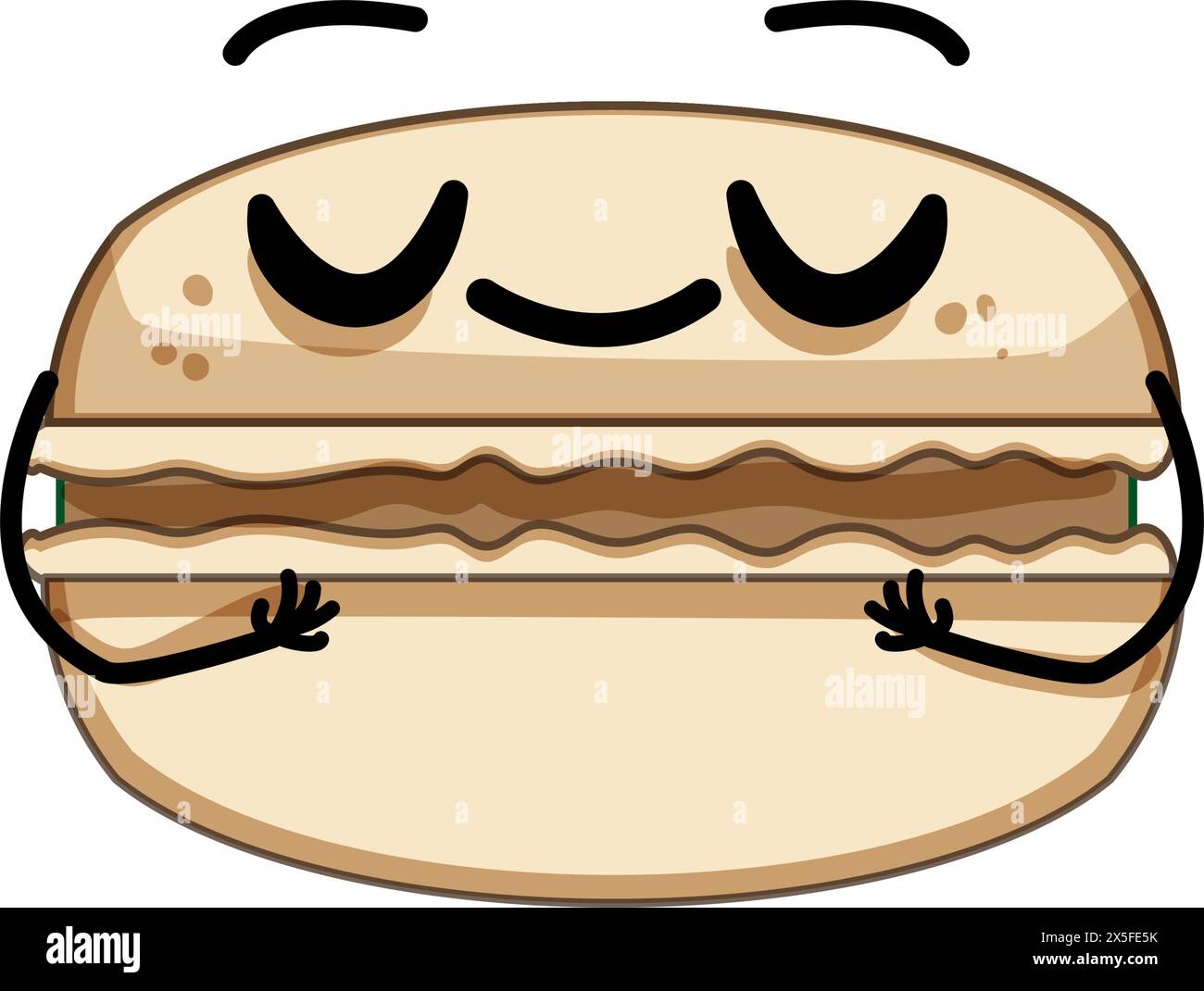 sweet macaron character cartoon vector illustration Stock Vector Image ...