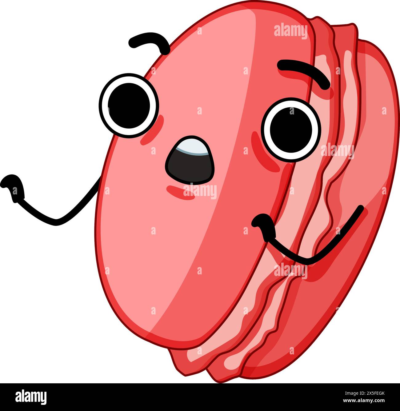 cute macaron character cartoon vector illustration Stock Vector Image ...