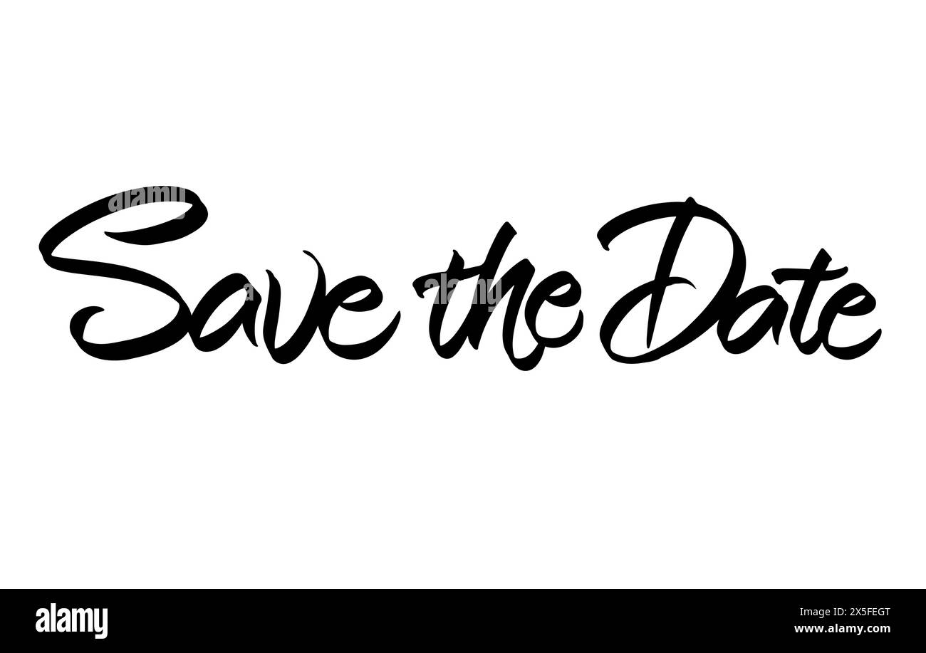 Isolated Lettering Save the Date Stock Vector Image & Art - Alamy