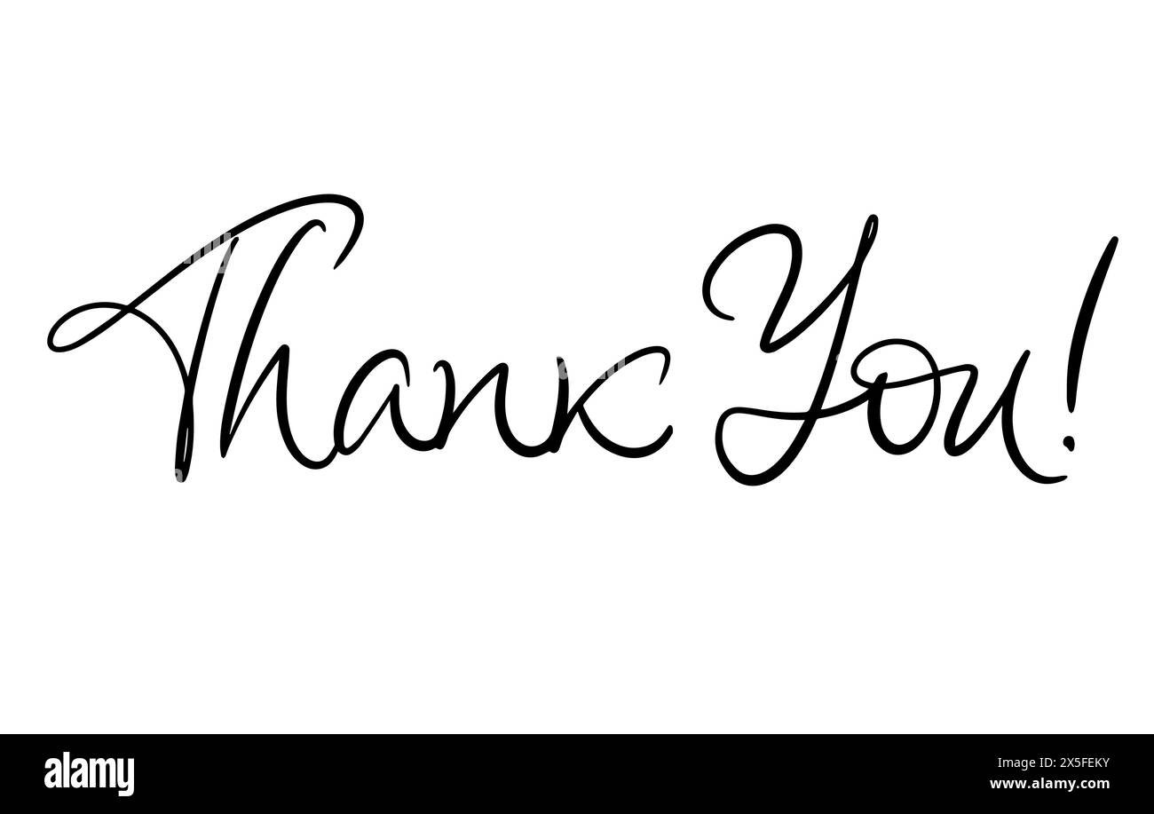 Thanks handwritten inscription hand Stock Vector Images - Alamy
