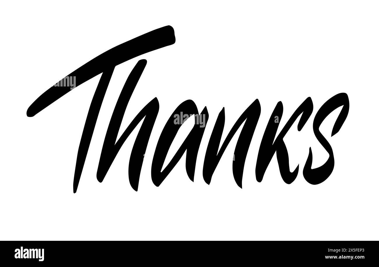 Thanks Modern Lettering Stock Vector Image & Art - Alamy