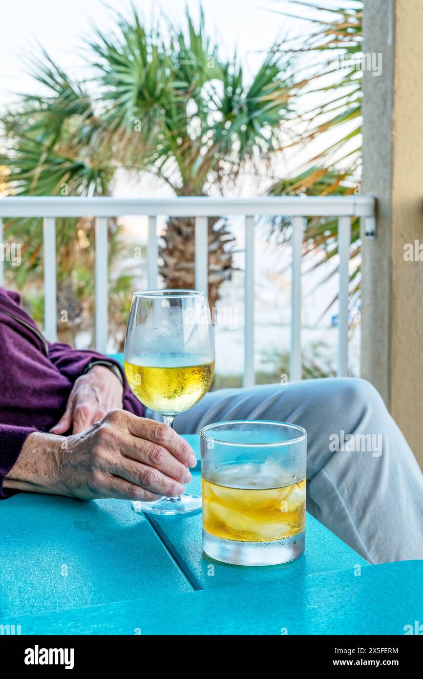 Small table wine balcony hi-res stock photography and images - Alamy