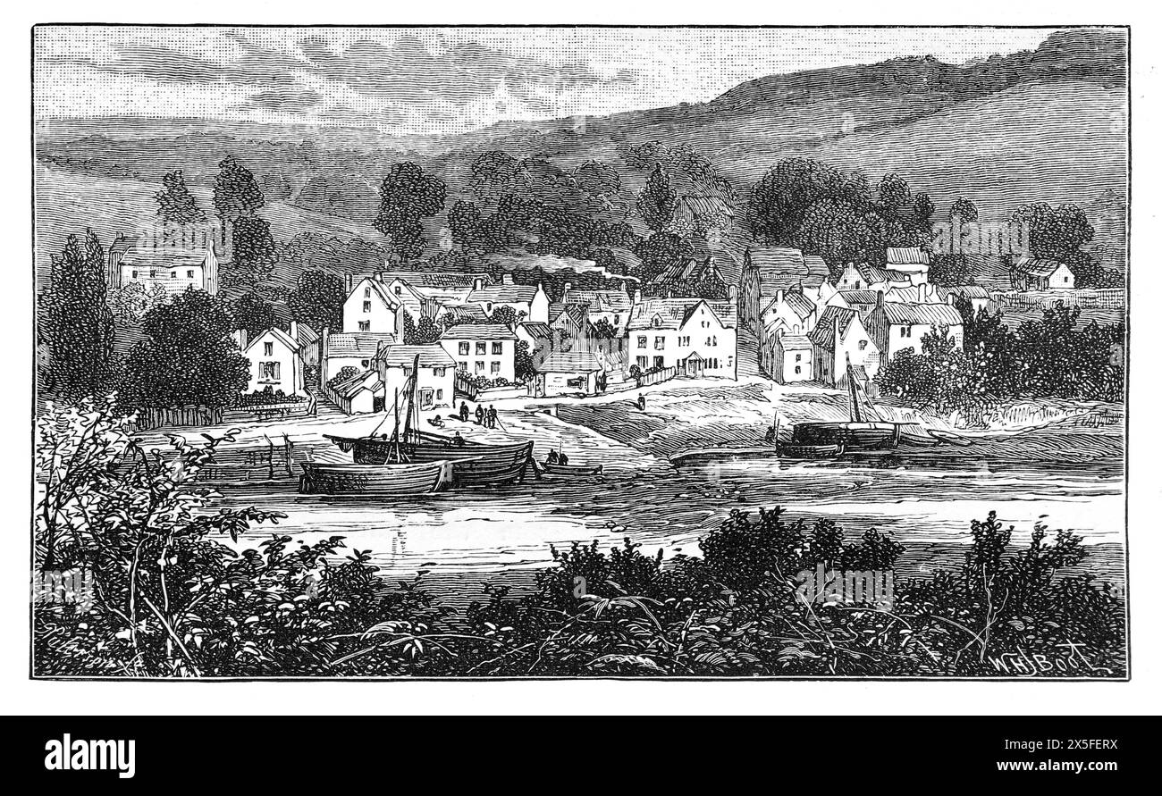 Brockweir on the River Wye, Forest of Dean, Gloucestershire, as it ...