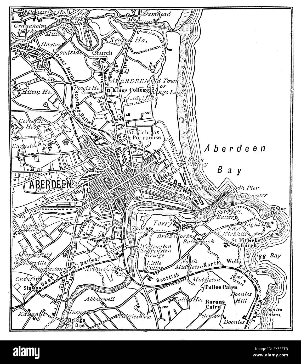 Map of aberdeen hi-res stock photography and images - Alamy