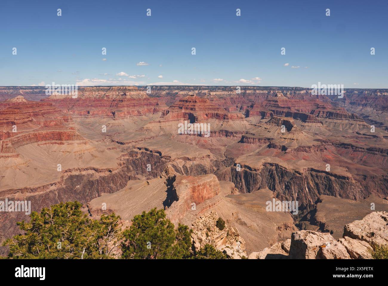 Grand Canyon, Arizona Panoramic View, Red Rock Layers and Colorado ...