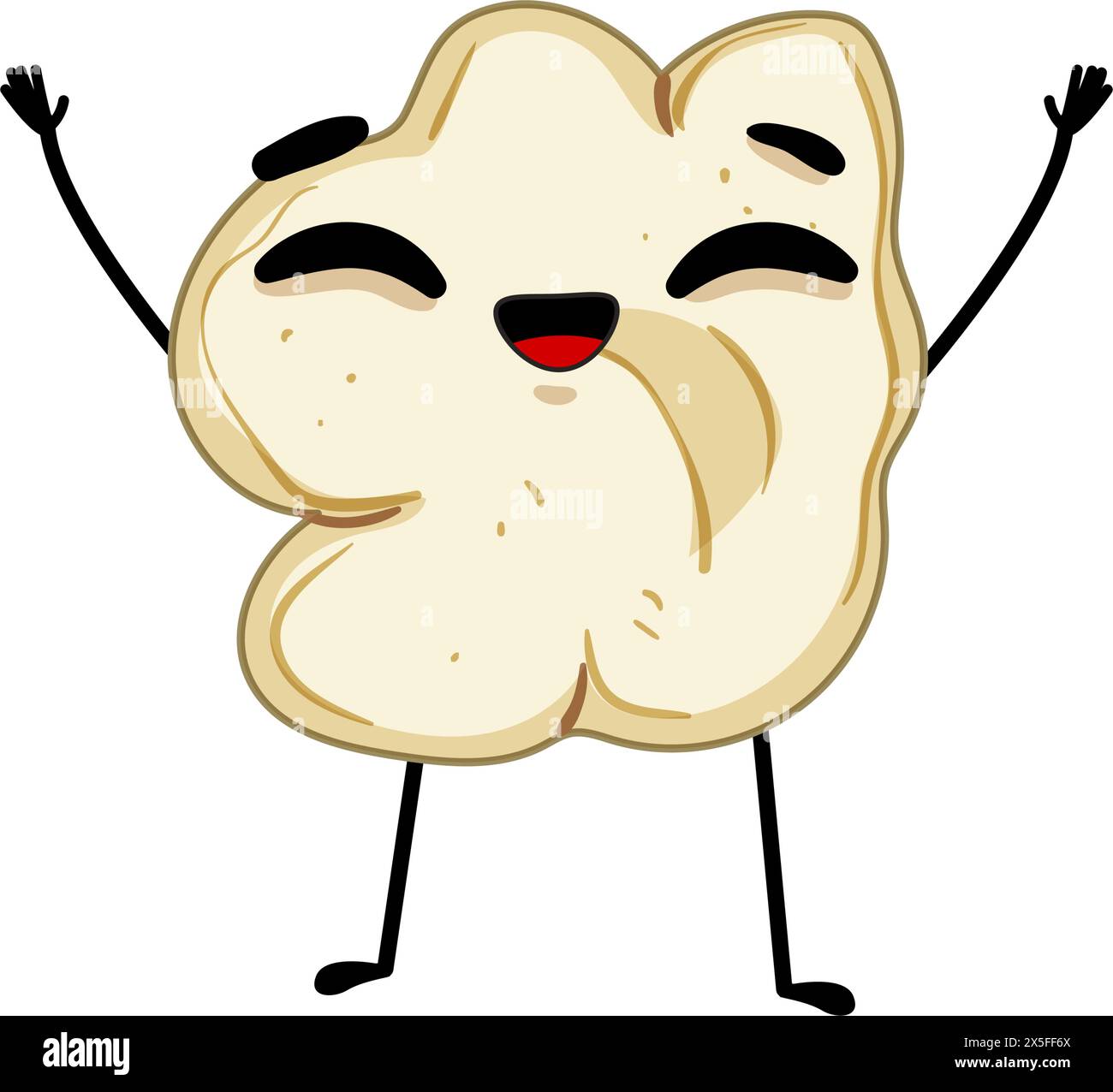 corn popcorn character cartoon vector illustration Stock Vector Image ...