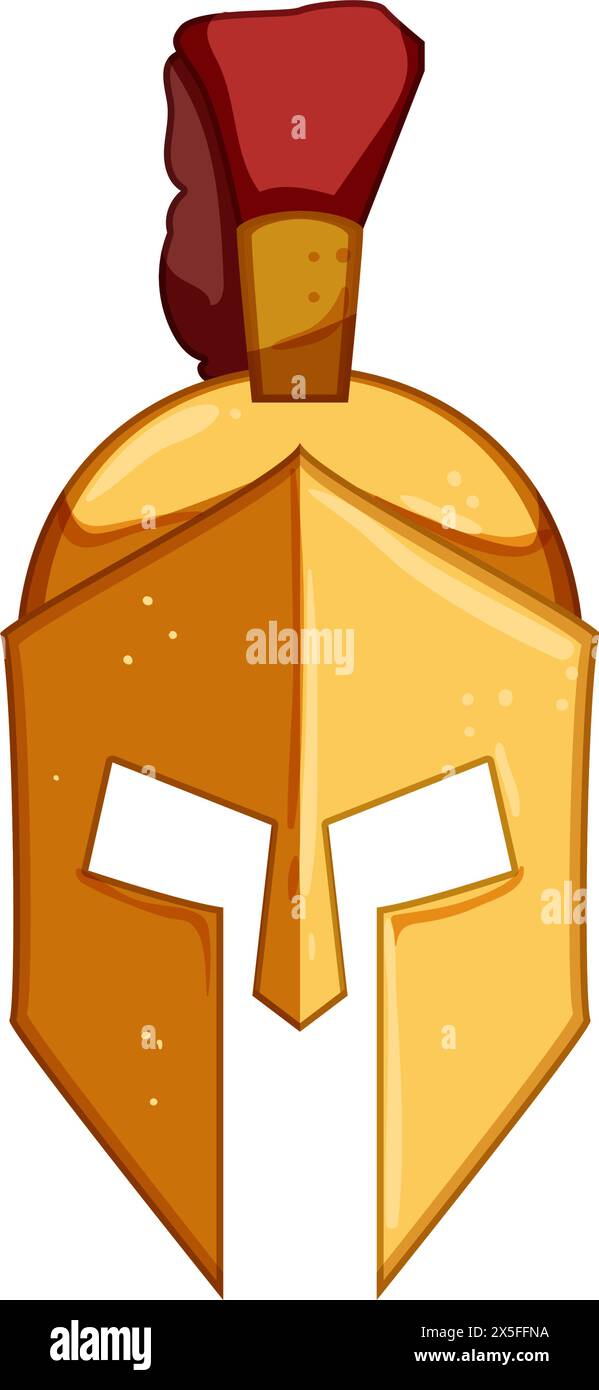 armour spartan helmet cartoon vector illustration Stock Vector Image ...