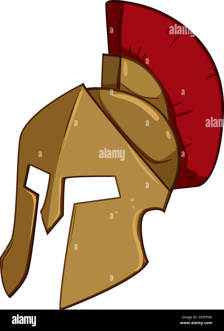 warrior spartan helmet cartoon vector illustration Stock Vector Image ...