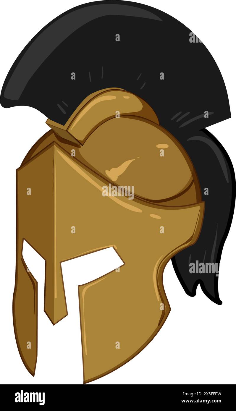 head spartan helmet cartoon vector illustration Stock Vector Image ...