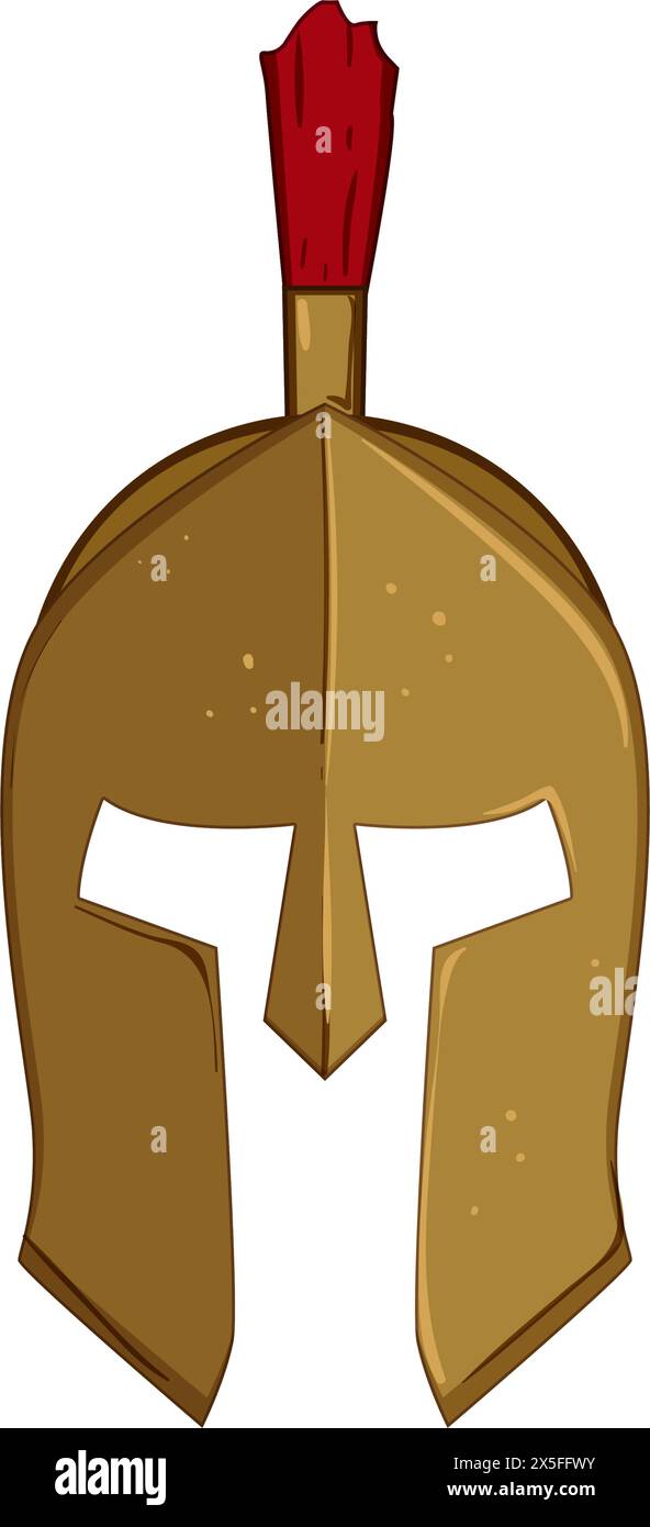 rome spartan helmet cartoon vector illustration Stock Vector Image ...