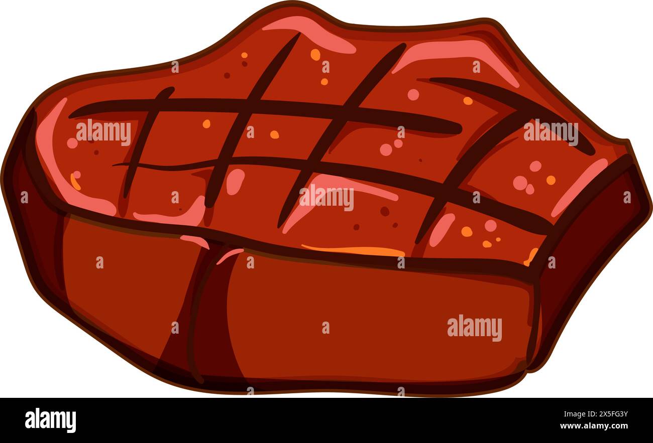 food steak grill cartoon vector illustration Stock Vector Image & Art ...
