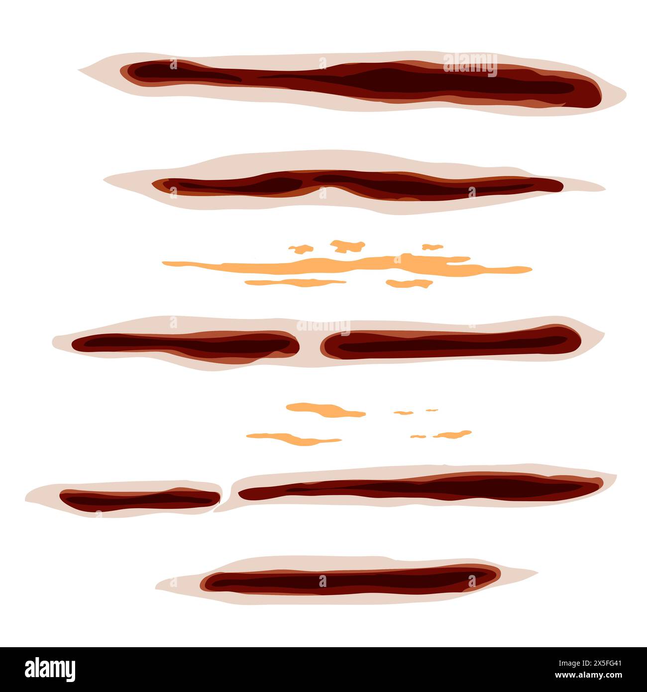 Vector set of bloody scratches, burns, textures Stock Vector Image ...