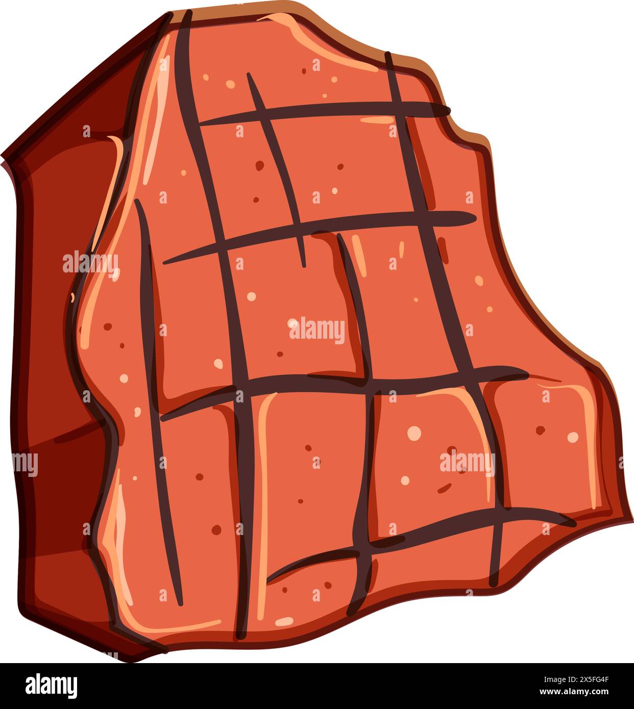 bbq steak grill cartoon vector illustration Stock Vector Image & Art ...