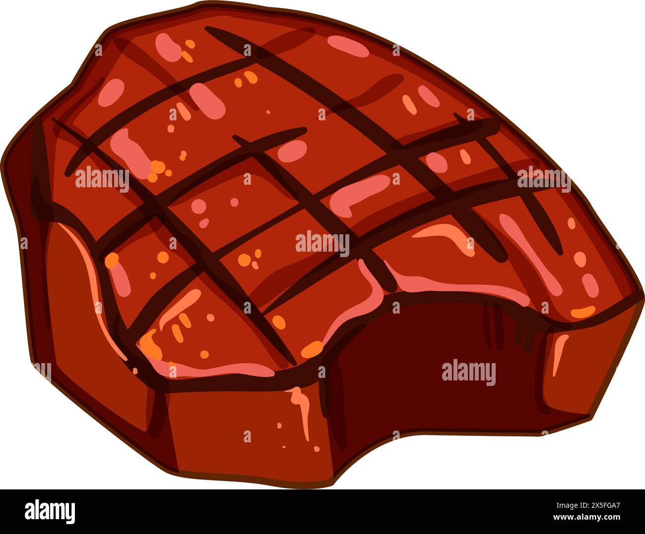 braai steak grill cartoon vector illustration Stock Vector Image & Art ...