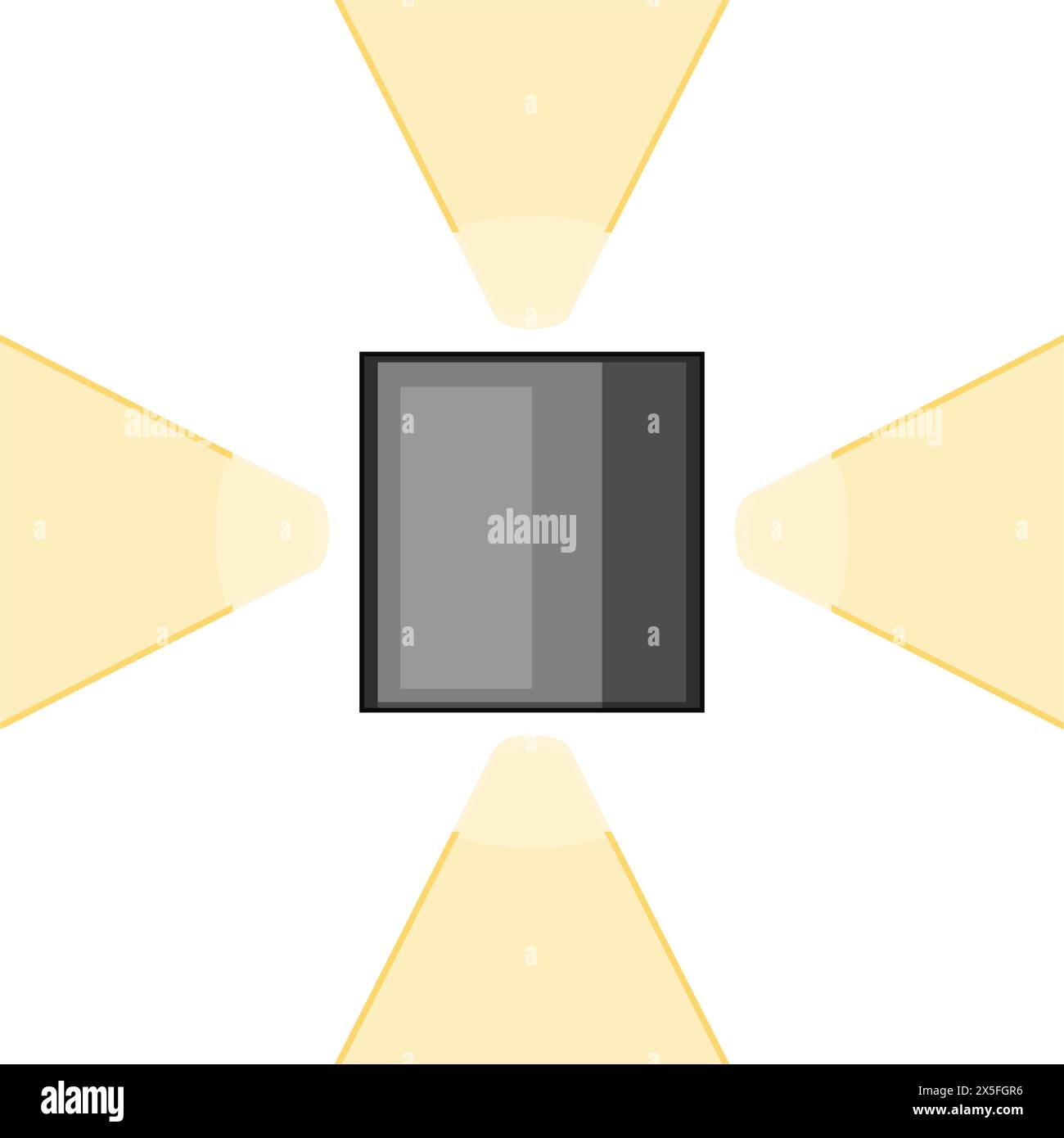 spotlight wall lamp cartoon vector illustration Stock Vector Image ...